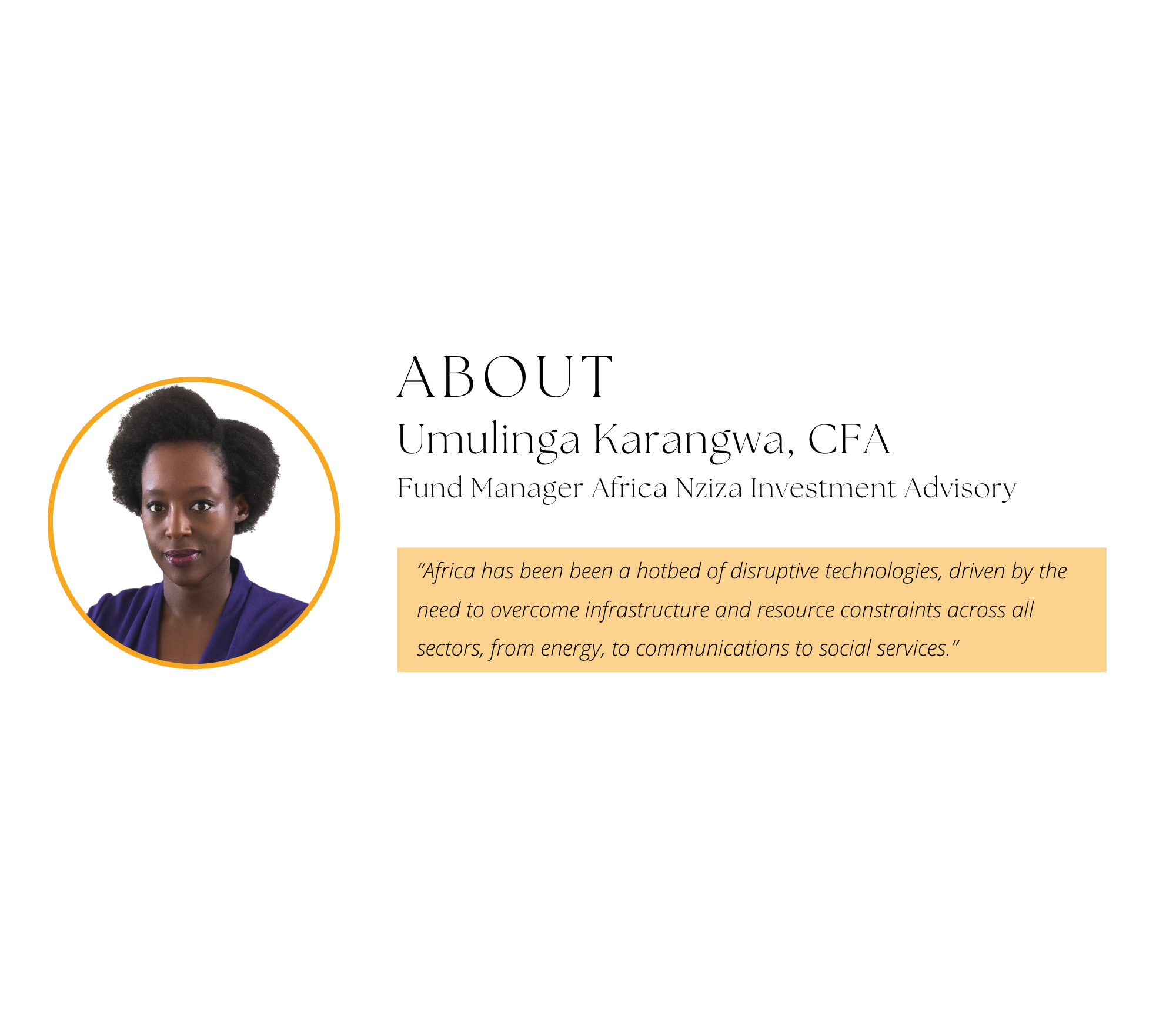 From Solvay to Success - Umulinga Karangwa, CFA - Solvay Brussels ...